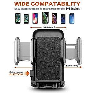 Pokanic Car Cell Phone Mount Stand Holder Cradle Dashboard Windshield Washable Sticky Gel Pad 360 Rotation Three-Side Grips Universal (Dashboard Mount)