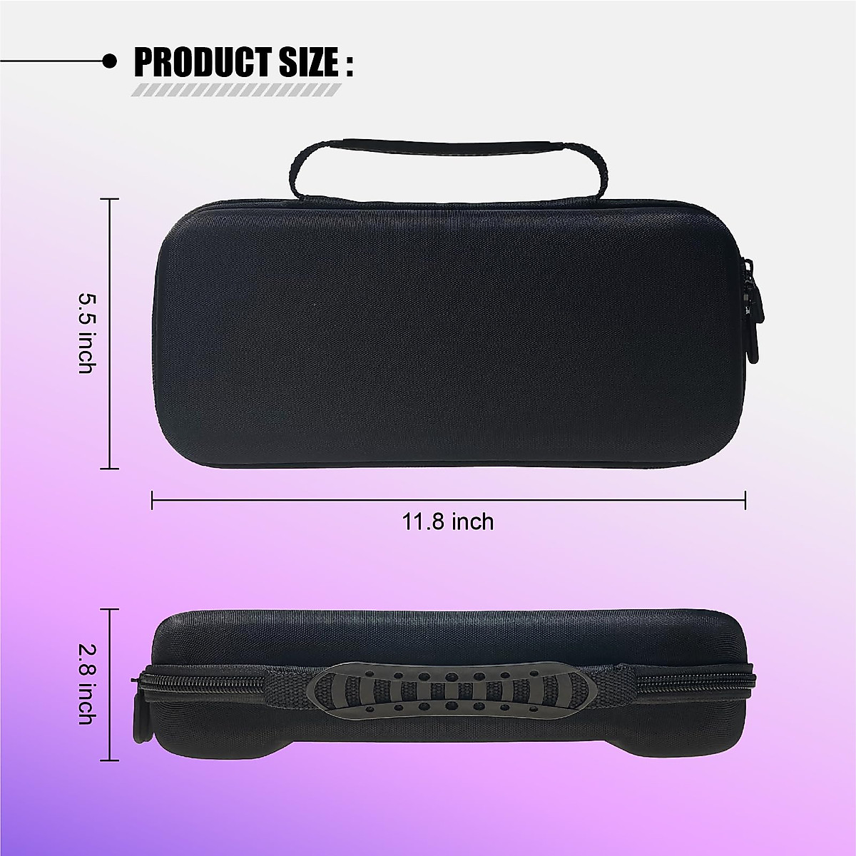 MENORCA Handheld Carrying Case for ASUS ROG Ally With 2pc Transparent HD Clear Anti-Scratch Screen Protector for ASUS ROG Ally Gaming Handheld-7 inch, Black/Double Pocket/Large Capacity