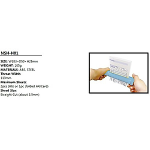 Portable Hand-Operated Paper Shredder, Manual Turn