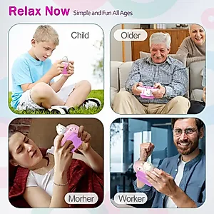 Blackma Fast Push Game Pop Fidget Toys for Kids, Handheld Puzzle Game Sensory Toys with LED Screen, Quick Push Light Up Game Gifts for 3-12 Year Old Girls Boys (Rabbit)