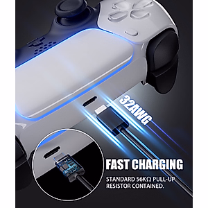 PANPEO USB C Charging Cable Compatible with PS5 Controller, 2 Pack 6.6Ft Fast Charging USB Type C Charger Cord Compatible with Playstation 5 PS5 Dual Sense, Xbox Series X/Series S Controllers