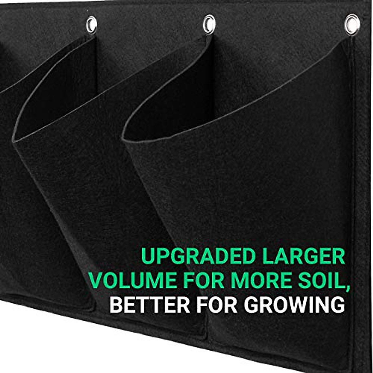 COSYLAND Hanging Garden Planter with 6 Pockets, Wall Hanging Planting Grow Bags Flowerpot for Succulents Flowers Basil Ferns Strawberry Great Outdoor Wall Decor for Patios and Gardens