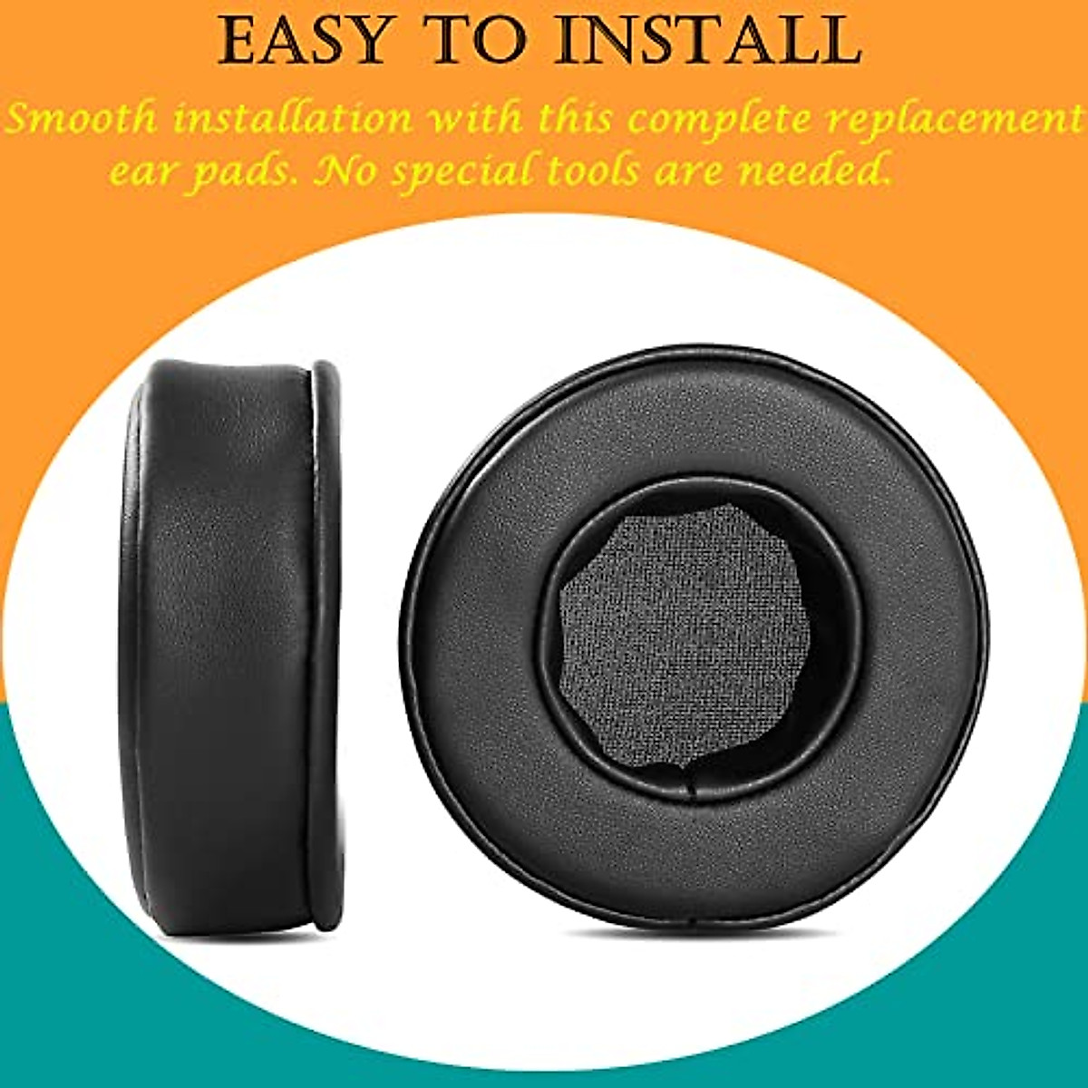TaiZiChangQin HA-S30BT Upgrade Thicker Ear Pads Memory Foam Earpads Cushion Replacement Compatible with JVC HA-S30BT HA S30BT Headphone Protein Leather