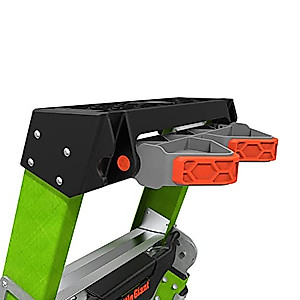Little Giant Ladders, King Kombo 2.0 XT, Industrial, M6, 6 Ft. A Frame, 10 Ft. Extension, Fiberglass, Type 1AA, 375 lbs Weight Rating, (13936-071), Hi-viz Green