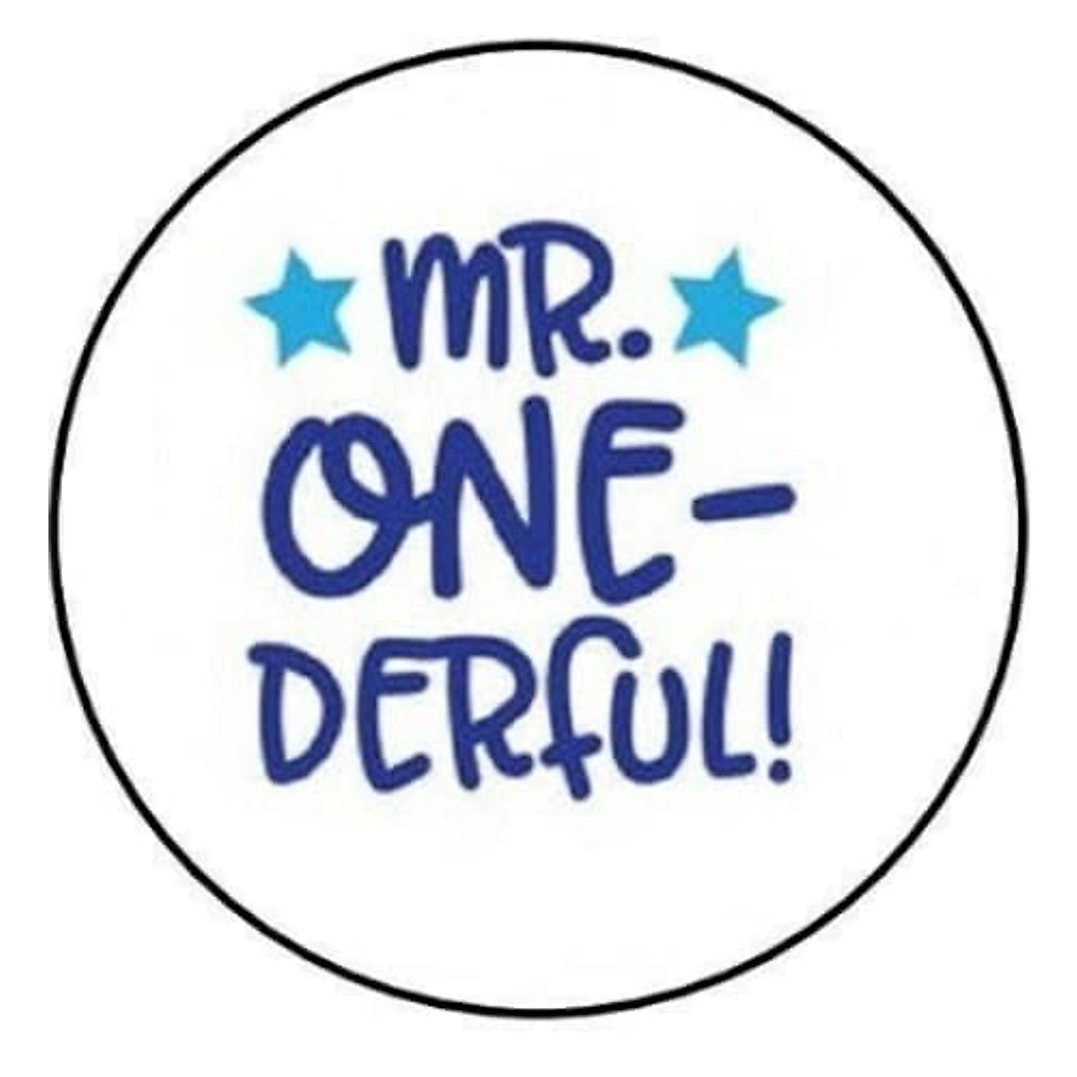 30 Pcs 1.5" Inch Mr One-Derful 1st Birthday Stickers - 1st Birthday Stickers - Birthday Stickers Envelope Seals Labels - D #AA61RK