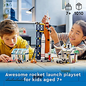 LEGO City Rocket Launch Center Building Toy Set 60351, NASA-Inspired Space Toy with Rocket, Launch Tower, Observatory, and Mission Control, Pretend Play Space Toy for Kids Boys Girls Age 7+ Years Old