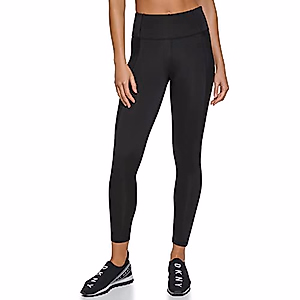 DKNY Women's Sport Tummy Control Workout Yoga Leggings, Black, Medium
