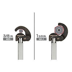 RIDGID 57003 EZ Change Plumbing Wrench Faucet Installation and Removal Tool & TEKTON 10 to 17 Inch Telescoping Basin Wrench (3/8 - 1-3/8 in.) | WRN92002