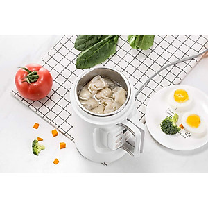 MiGoo Portable Stew Kettle Slow Cooker Electric Mini Travel 0.7L White Without Inner Liner Poach Boil Water Timing Keep Warm Multi-Use Low Power