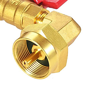 Joywayus QCC1 Propane Refill 90° Elbow Adapter with Control Ball Valve LP Gas Refill Fits for All Camping Grill 1LB Tank Cylinder