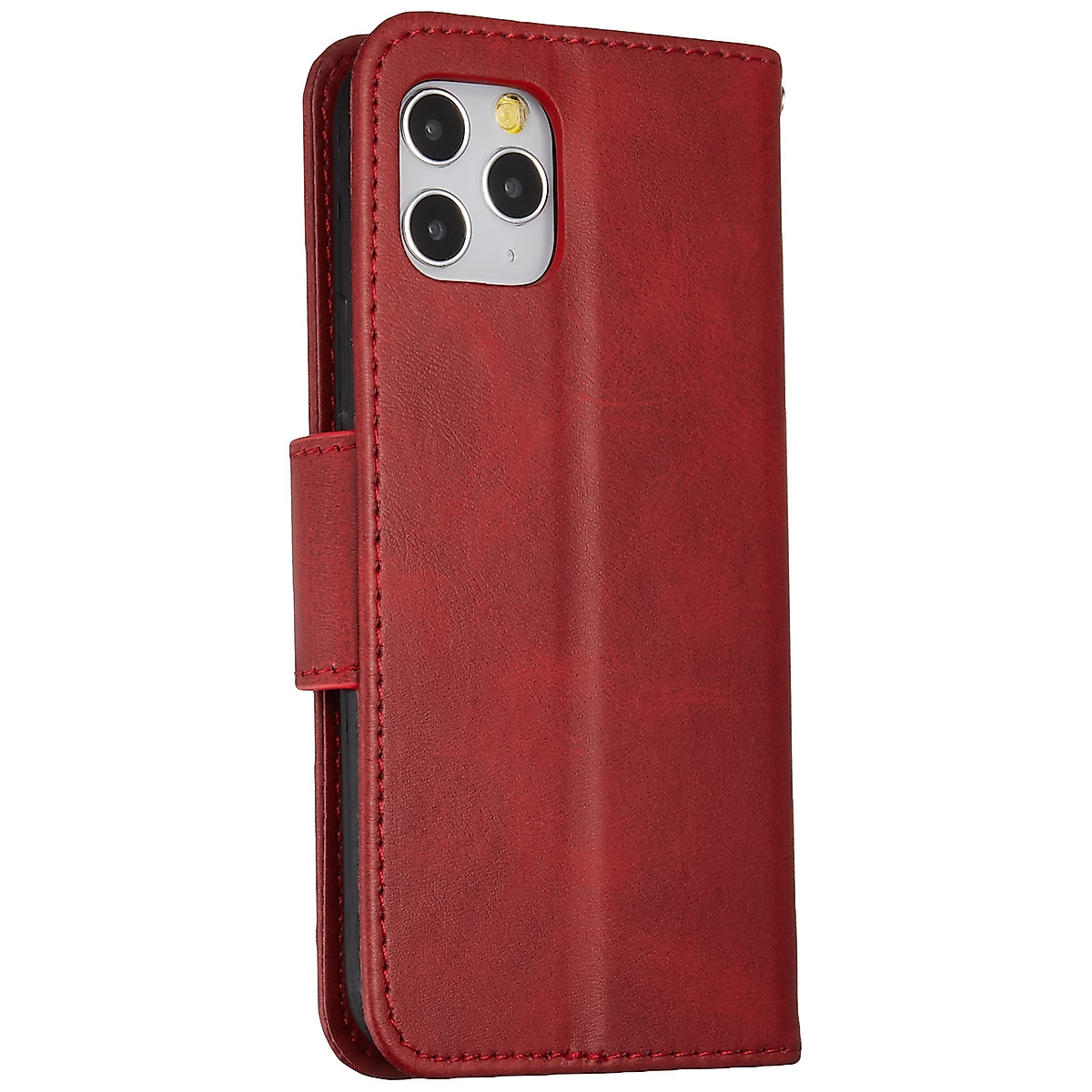 Glow Co., Ltd. iPhone 11 Pro Notebook Type Case with Strap, Red, Tempered Glass & Stylus Pen Included 406-2-02
