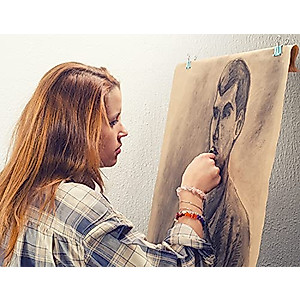 Brusarth Professional Charcoal Pencils Drawing Set 6 Pieces (Ex-Soft, Soft, Medium, & Hard) Charcoal Pencils for Drawing, Sketching, Shading, Artist Pencils for Beginners & Artists