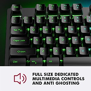 NPET S21 Wireless Gaming Keyboard and Mouse Combo, RGB Backlit Quiet Ergonomic Mechanical Feeling Keyboard, Gaming Mouse 3200DPI, for Desktop