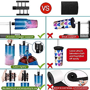QXLU Cup Turner Accessory Kit for Crafts Tumbler, 2 Cup Gripper Inserts and 1 Arm Wand, Fit 20 oz to 50 oz Tumblers, Universal Compatibility Turner Attachment for Tumbler Spinner Machine