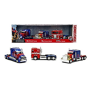 Transformers Optimus Prime 1:32 3-Pack Die-Cast Cars, Toys for Kids and Adults