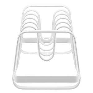 SANNO Pot Lid Holders Heavy Duty Pan Rack Organizer Pot Organizer Rack for Cabinet, Bakeware Rack,Kitchen Cookware Pantry Cabinet Storage Rack with 7 Dividers (pack of 1)