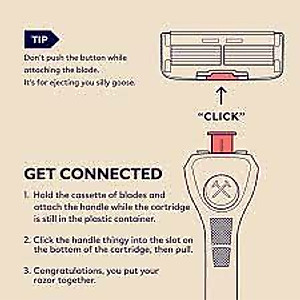 Dollar Shave Club Shaving Set - Handle, 6-Blade Cartridges x 2, Shave Butter, Razor Cover