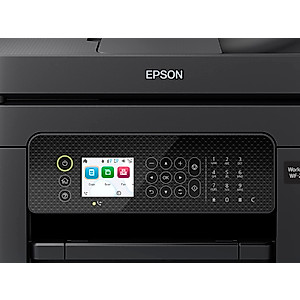 Epson Workforce WF-2950 All-in-One Wireless Color Inkjet Printer for Home Office, Black - Print Scan Copy Fax - 2.4" LCD, 33 ppm, 5760 x 1440 dpi, Auto Duplex Printing, 30-Sheet ADF