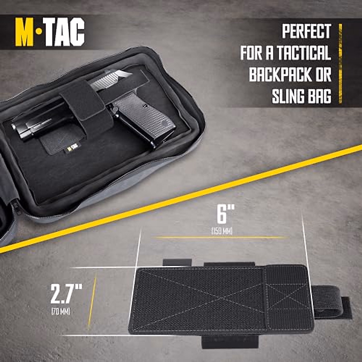 M-Tac Gun Holster for Concealed Carry - CCW Pistol Holster - Concealed Carry Holster for Men and Women with a Fix (Black)