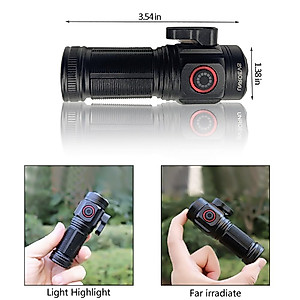 UNROEVS Kitchen knife Set,Double Knife with Stainless Steel Paring Knife Bundle with XC02 Mini Flashlight Rechargeable with Seatbelt Cutter,Pocket Flashlights High Lumens 5 Modes