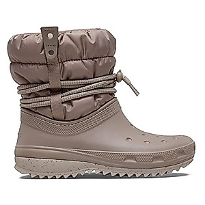 Crocs Women's Classic Neo Puff Luxe Winter Boots Snow, Mushroom, Numeric_10
