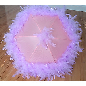 Custom Color New Orleans Second Line Umbrella Parasol- Choose UMBRELLA and FEATHER color- Birthday- Festival- Bachelorette Party- Mardi Gras