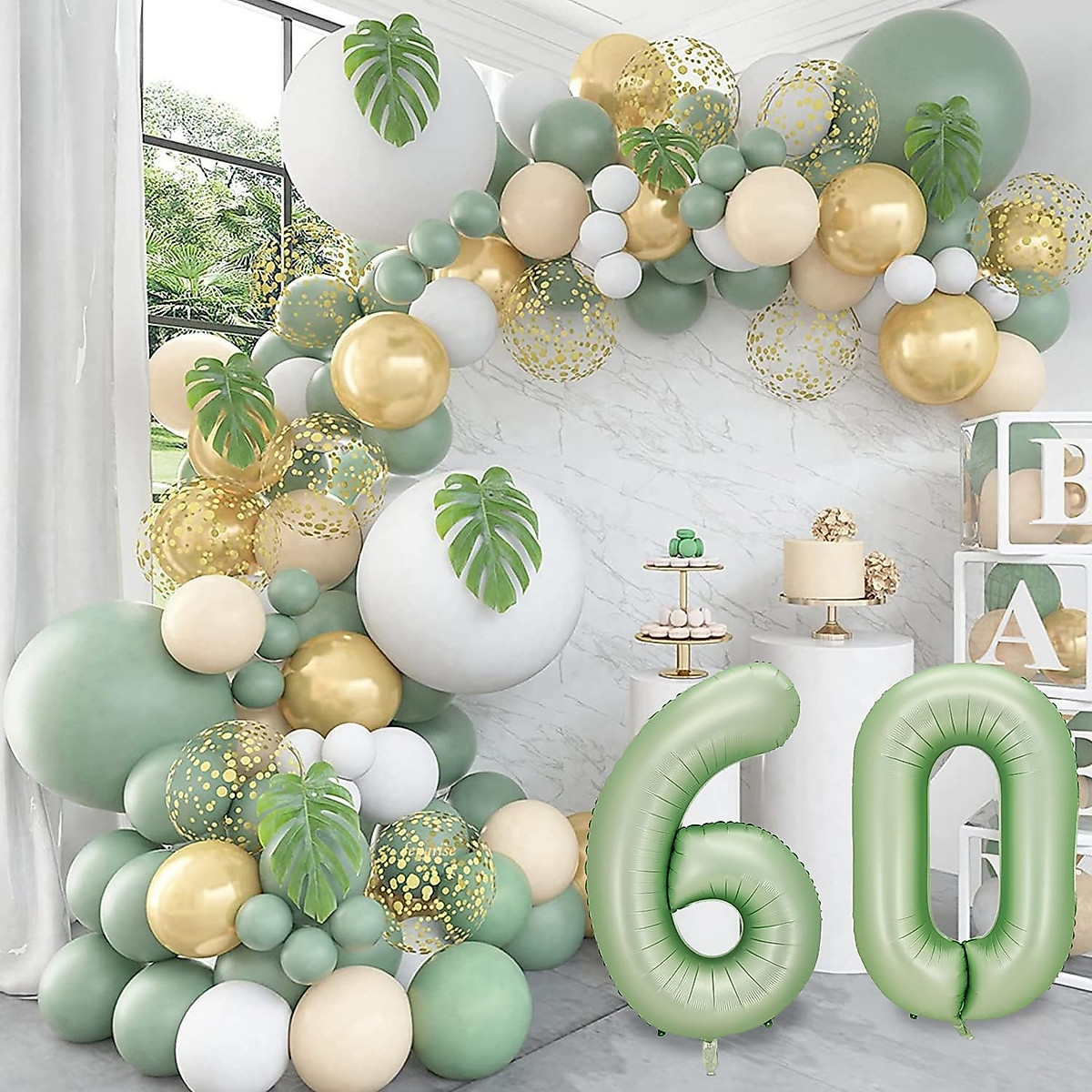 YFHVJTKO 40 Inch Number 27 Foil Balloons 27th Celebration Decorations for Happy 27th Birthday Party Wedding Bridal Shower Engagement Photo Shoot Anniversary Decoration, Number 27 Olive Green Balloon