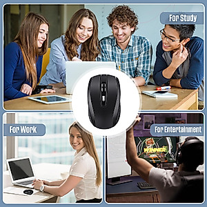 Macarrie 12 Pack Wireless Mouse for Laptop 1200dpi Wireless Computer Mouse with 6 Buttons Wireless Mouse Bulk Included Wireless USB Receiver Compatible Wireless Mouse for Windows, Pc, Computer