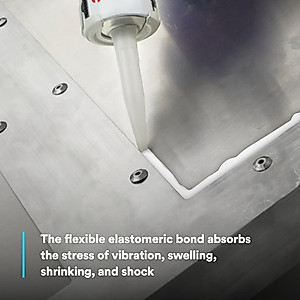 3M Marine Adhesive Sealant Fast Cure 5200 (06520) Permanent Bonding and Sealing for Boats and RVs Above and Below the Waterline Waterproof Repair, White, 10 fl oz Cartridge