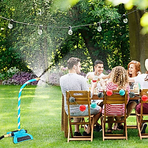 VsMon-Fri Mister System,Stand Misting Cooling System,Upgrade Portable Three Spary Nozzles,Flexible Mister for Patio Pool BBQ Cooling Kids Water Playing -2.27FT