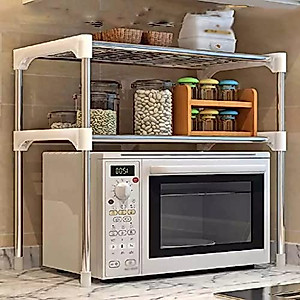 MBBJM Multi-Functional Microwave Oven Shelf Rack Standing Kitchen Storage Holders Home Towels Rack Storage Shelve