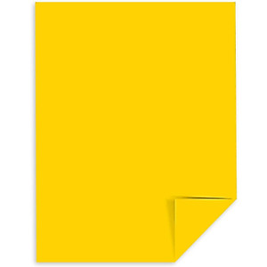 Neenah Wausau Paper 22531 Astrobrights Color Paper, 8.5” x 11”, 24 lb / 89 GSM, Solar Yellow, 500 Sheets