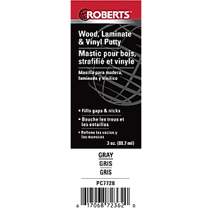 ROBERTS Repair Putty for Wood, Laminate, Vinyl - Gray Color (3 oz.)