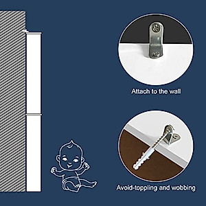 VINGLI Bathroom Organizer Over Toilet Bathroom Storage Cabinet Above The Toilet Shelf with Acrylic Glass Double Doors Adjustable Shelf Free Standing Wooden Space Saver Collect Home Furniture