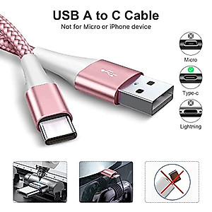 USB C Cable,1M/2M/2M/3M 4pack Charging Cable USB C 3.1A Fast Charging Cable Nylon Long USB Type C Cable for Samsung Galaxy S22 Ultra S21 S20 S10 S9 S8 Plus,Redmi,Sony Google Pixel
