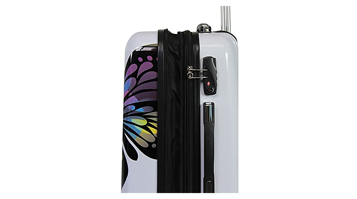 World Traveler Butterfly Luggage Set | Expandable Spinner & Carry-On