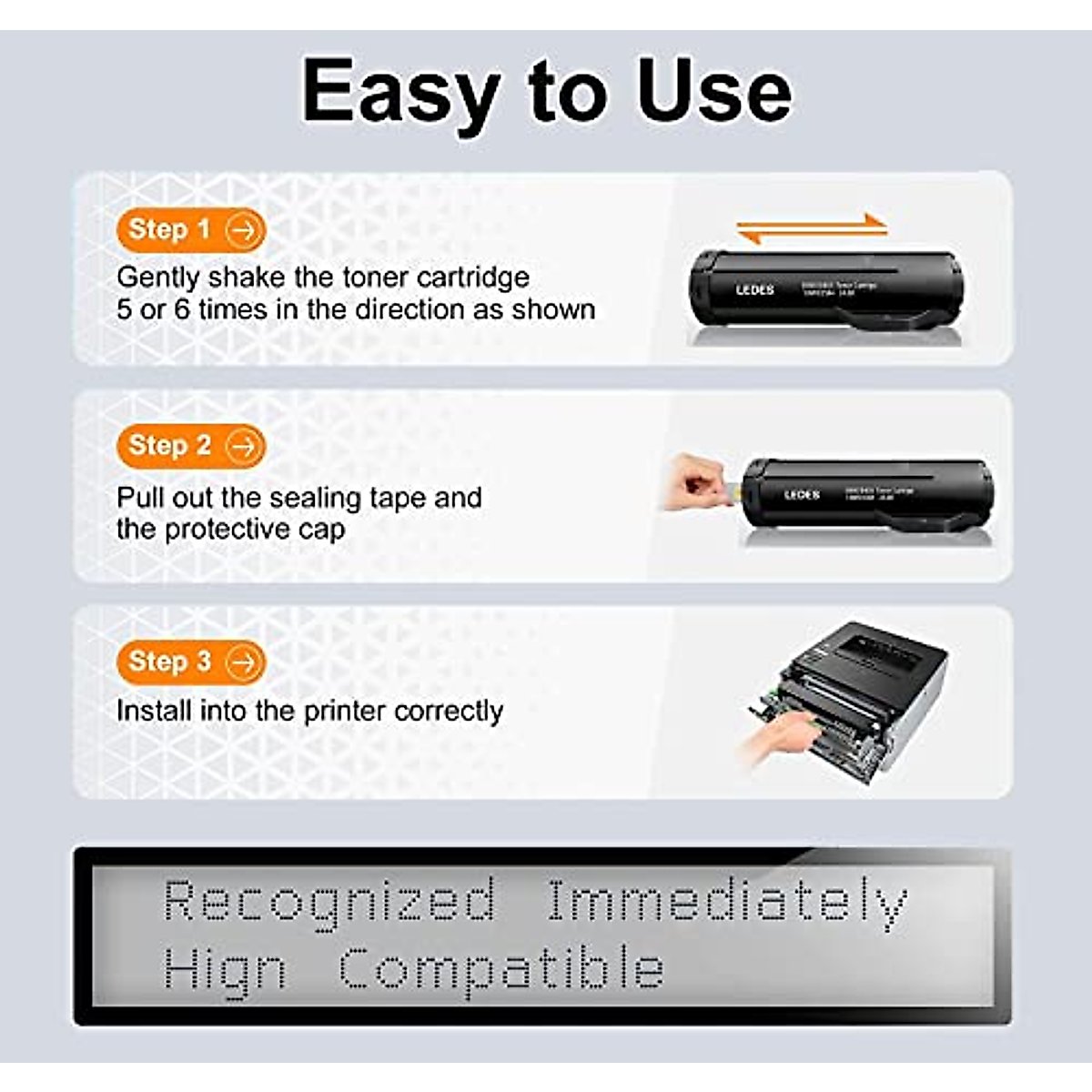 Ledes B400 Toner Cartridge High Yield 24,600 Pages, Compatible for Xerox Part#: 106R03584 Replacement for Versalink B400 B400N B400DN B405 B405DN (1 Pack, Black)