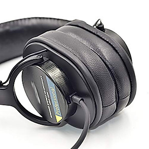 7506 Upgrade Quality Earpads - Genuine Leather Ear Pads Compatible with Sony MDR-7506, MDR-V6, MDR-V7, MDR-CD900ST Headset, Softer Small Sheepskin,High-Density Noise Cancelling Foam,Added Thickness