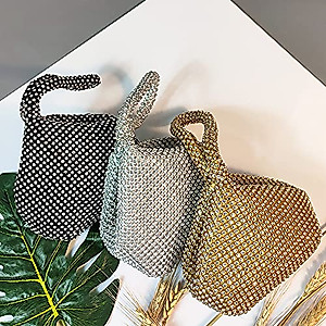 MariaKinz Women's Rhinestone Mash Wristlet Pouch (Silver)