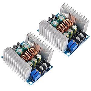 QCCAN 2PCS 20A 300W DC-DC Buck Converter Step Down Module Adjustable DC 6-40V to 1.2-36V Voltage Regulator Buck Converter Constant Current Power Supply Module