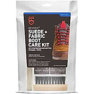 GEAR AID Revivex Suede, Nubuck and Fabric Boot and Shoe Care Kit with Protector Spray