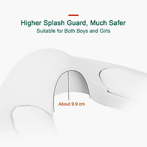 AGAKY Child Toilet Seat, Baby Toilet Reducers, Child Toilet Seat with Armrest and Backrest, Boys Girls Toilet Reducer Suitable for Round and Oval Toilets White