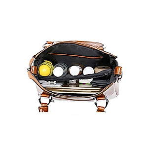 GJGJTER Women Vintage Shoulder Bag Satchel Genuine Leather Handbag Crossbody Bags-Red