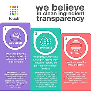 Microdermabrasion Facial Scrub and Face Exfoliator - Exfoliating Face Scrub Polish Cream with Dermatologist Grade Crystals for Anti-Aging, Dullness, Wrinkles, and Pores - Large 4 Ounce Size