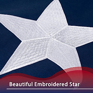 American Flag 20x38 ft Deluxe Super Tough Series, Heavy Duty Spun Polyester, 7 Strengthened Brass Grommets, Extra Large US Flag USA High Wind with Embroidered Stars, Big Giant Flags Outdoor Outside