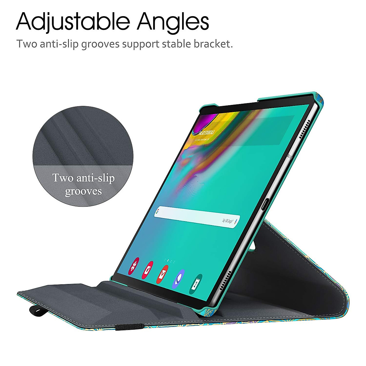 Fintie Rotating Case for Samsung Galaxy Tab S5e 10.5 2019 Model SM-T720/T725/T727, Premium PU Leather 360 Degree Swivel Stand Cover with Auto Sleep/Wake, Shades of Blue