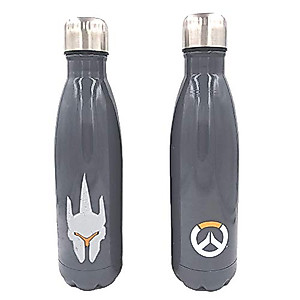 Overwatch Reinhardt Insulated Stainless Steel 16 Ounce Water Bottle - Gray