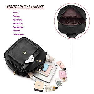 MACCINELO Cute PU leather 3pcs set backpack mini purse shoulder bag for women teen girls