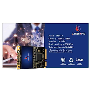 Gamerking SSD msata 500GB Internal Solid State Drive High Performance Hard Drive for Desktop Laptop SATA3 6Gb/s Mini PC(500GB, Msata)
