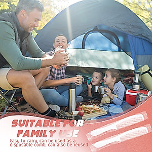 100 Packs Individually Wrapped Combs Disposable Combs in Bulk Plastic Combs Set Hair Combs for Travel, Hotel, Shelter, Homeless, Nursing Home, Charity, Church, 6.5 Inch Long (White)